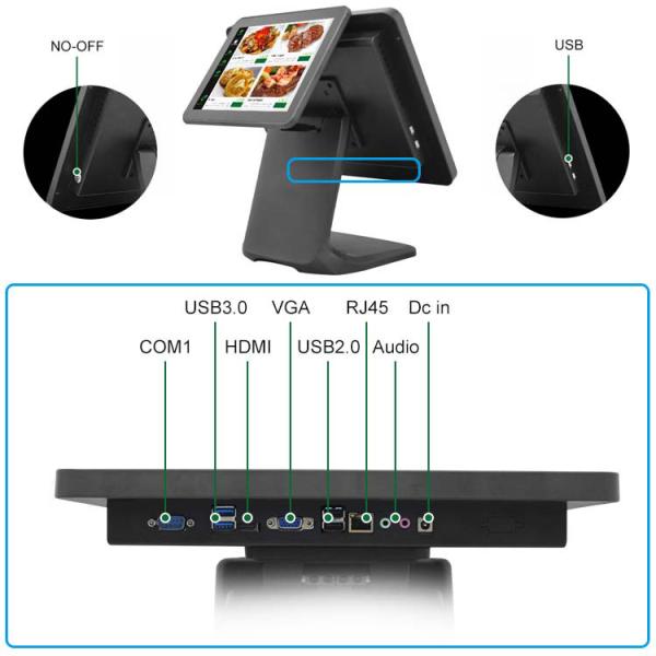 Quality LX1504 Market Retail Billing Machine Touch Screen All in One Cash Pos System for for sale
