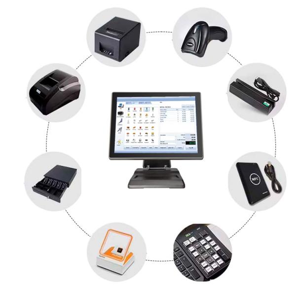 Quality LX1503 New Digital Touch Screen Supermarket Billing Machine All in One Cash for sale