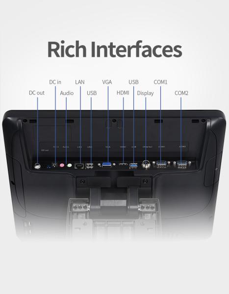 Quality All in One Adjustable Restaurant Pos Payment Touch Screen Pos Terminal Ticketing for sale