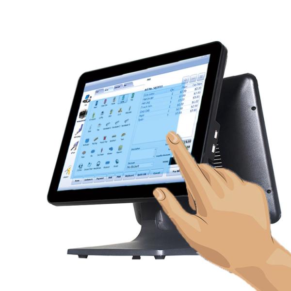 Quality All in One Supermarket Pos Systems Dual Screen 15.6 Windows Pos Machines Pointing Information System for sale
