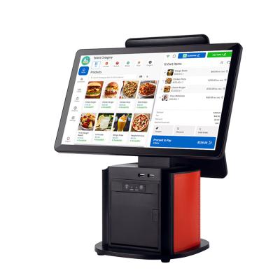 China 15.6 Inch Self-Service Touch Screen Digital Restaurant POS System Fast Food Self-Ordering Payment Kiosk Fast Cash Register POS for sale