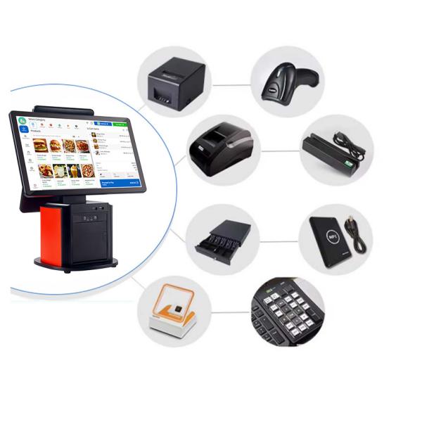 Quality 15.6 Inch Self-Service Touch Screen Digital Restaurant POS System Fast Food Self for sale