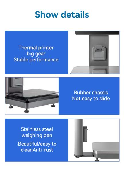 Quality Pos System Retail Label Scale with Thermal Printer for Supermarket Cashier with for sale