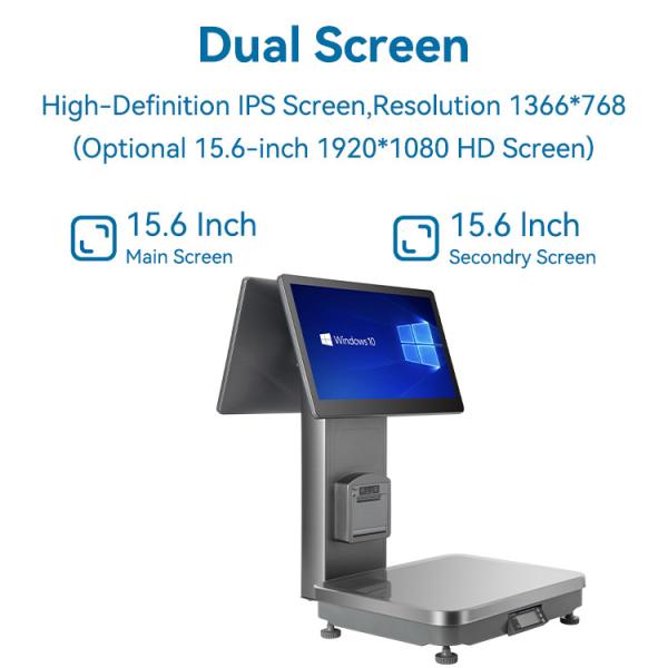 Quality Pos System with Scale 15.6 Inch Touch Dcreen Weighing Scale Cash Register Pc Pos for sale