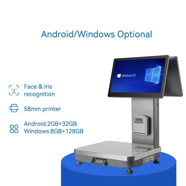 Quality Pos System with Scale 15.6 Inch Touch Dcreen Weighing Scale Cash Register Pc Pos for sale
