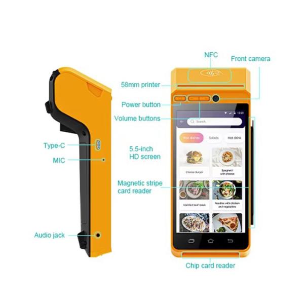 Quality All in one 5.5 inch Touch Screen Cashier machine nfc android pos device 3g 4g for sale
