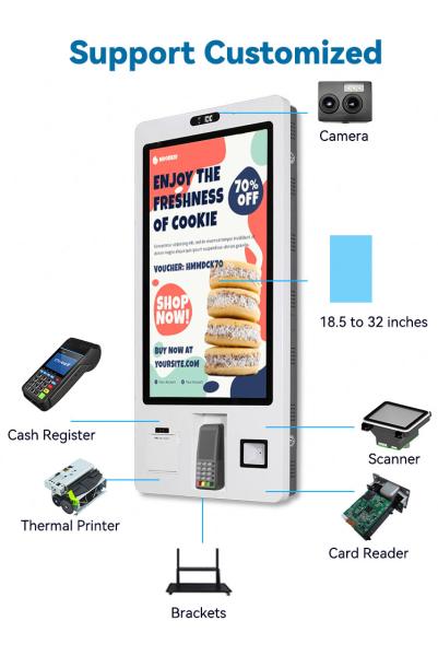 Quality LX8031 Touch Screen Hotel Self-Service Payment Terminal Kiosk Floor Standing & for sale