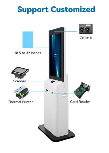 Quality 21.5 23.6 32 Inch Floor Stand Self Service Payment Kiosk Restaurant with Qr for sale