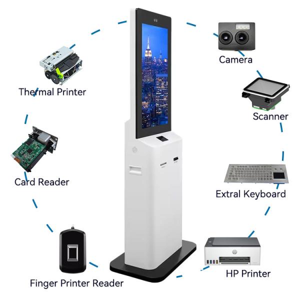 Quality 21.5 32 Inches Self-Service Printer All in One Hotel Check in With Barcode for sale