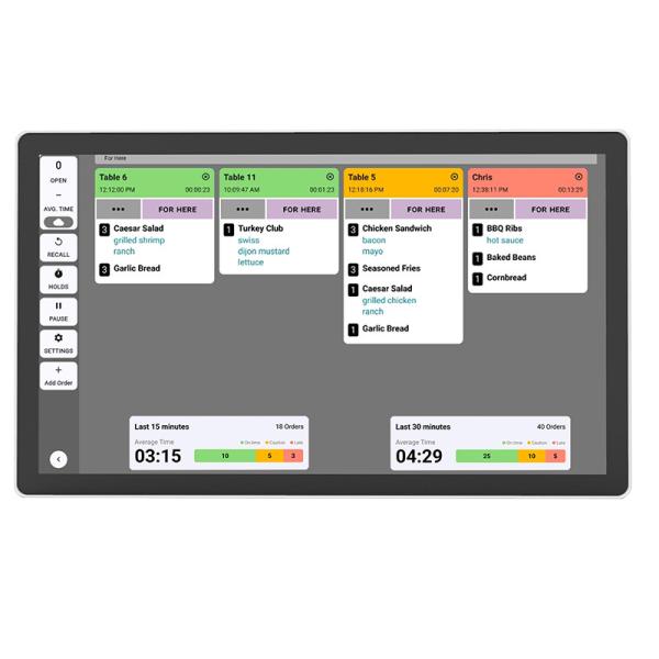 Quality 15.6" 21.5" Android Touch Screen KDS Kitchen Display System Support POE for sale