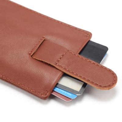 Cina Il BM del pacchetto di OPP ha personalizzato il portafoglio di cuoio di cuoio del titolare della carta degli accessori 10.5x7x0.5cm in vendita