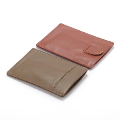 Cina Il BM del pacchetto di OPP ha personalizzato il portafoglio di cuoio di cuoio del titolare della carta degli accessori 10.5x7x0.5cm in vendita