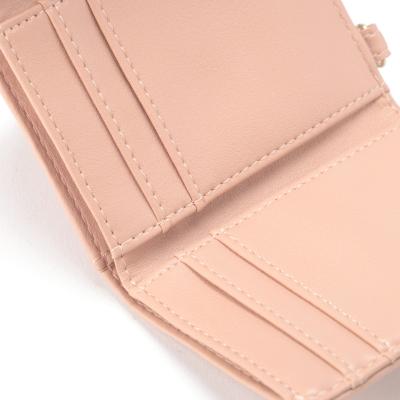 Κίνα Κεντητική Trifold 9.5x7.5x2.5cm πολυουρεθάνιου πορτοφολιών γυναικείου γνήσια δέρματος Debossing προς πώληση