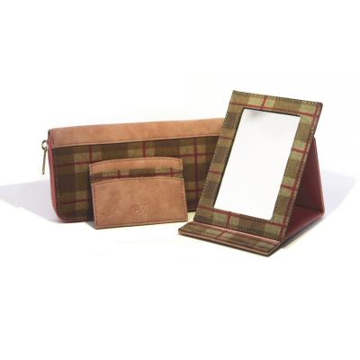 Cina Portafoglio del plaid delle donne di cuoio del polisacco di Saffiano, portafoglio di cuoio della frizione di 10x8.5cm in vendita