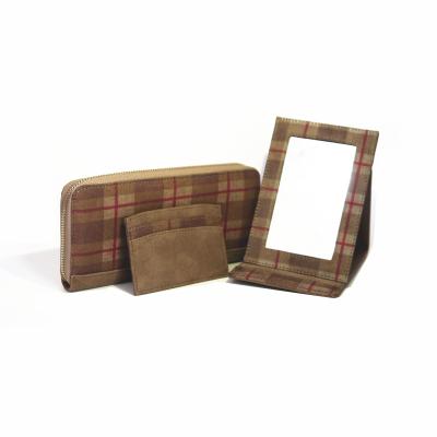 Cina Portafoglio del plaid delle donne di cuoio del polisacco di Saffiano, portafoglio di cuoio della frizione di 10x8.5cm in vendita