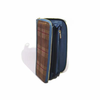 Cina Portafoglio del plaid delle donne di cuoio del polisacco di Saffiano, portafoglio di cuoio della frizione di 10x8.5cm in vendita