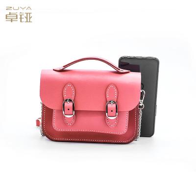 Cina Corpo inter- delle donne dell'unità di elaborazione di cinghia di cuoio del fermaglio della falda casuale quadrata rosa della borsa a tracolla in vendita