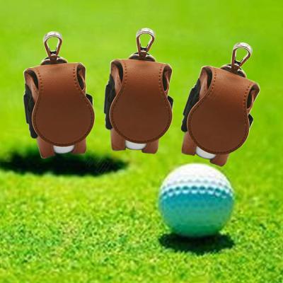 Chine Mini Pocket Genuine Leather Golf Ball Pouch PU Waist Holder Bag Golfing Tackle Set à vendre