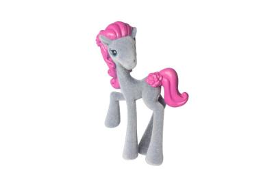 China Custom Made Pony Flocked Animal Figurines Special PVC Long Hair For Gift for sale
