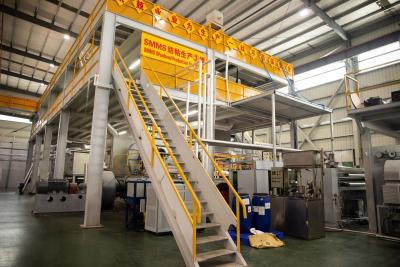 China 3200mm SMMS Nonwoven Fabric Making Machine Production Line for Disposable Protective Clothing and Sanitary for sale