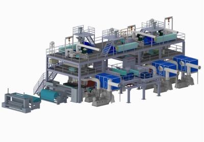 China Cheap Price Stable 2400mm Ssmms Smmss Spunbond Melt Blown Non Woven Production Line Equipment Machine for sale