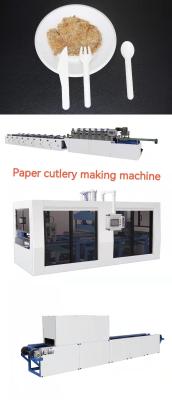 China Three in One New Model Fully Automatic Biodegradable Paper Product Making Machine Paper Spoon Fork Knife for sale