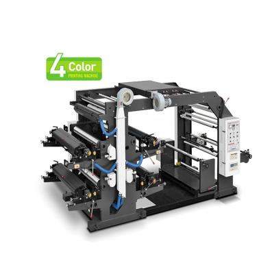 China Good Quality High Speed Paper Bag Plastic Bag Nonwoven Bag Roll to Roll 4-Colors Flexo Printing machine for sale