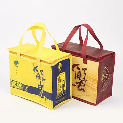 China Garment Custom with Zipper Tote Laminated Cooler Nonwoven Bag for sale