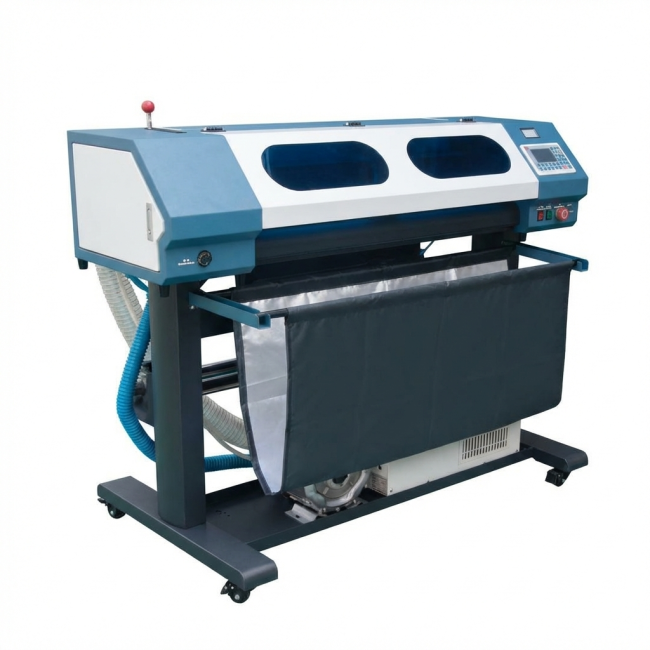 Laser film engraving machine side view