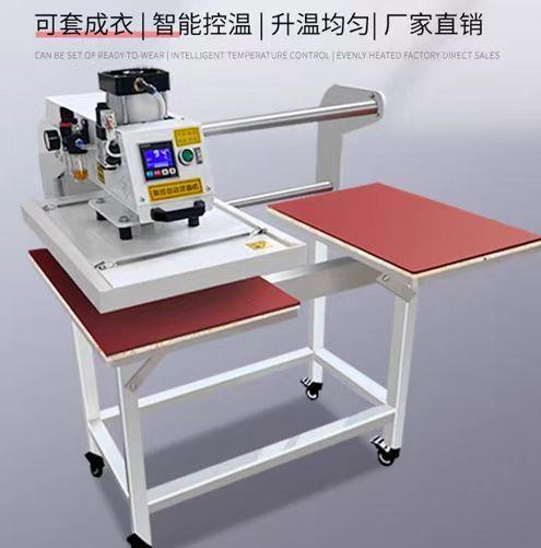 Hot stamping machine close-up view showing precision components and controls