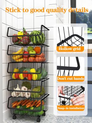 Cina Lo scaffale di stoccaggio della verdura e della frutta della cucina ha cotto il limite dell'acciaio inossidabile 15KG della pittura in vendita