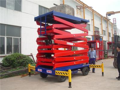 China Q345B Steel Mobile Aerial Work Platform , mobile scissor lift for sale