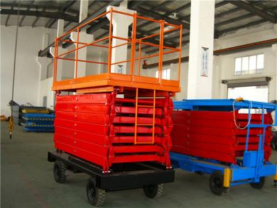 China 5m folding table self propelled scissor lift  with wheel hydraulic motor drive for sale