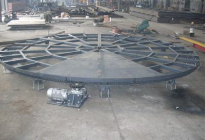 China 4-6m/min Electric rotating scissor lift table with 0.3--30 T  Rated Loading Capacity for sale