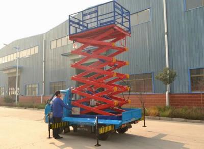 China 4m -18m Platform height Truck Mounted Aerial Lift , hydraulic lift working under 3kw for sale