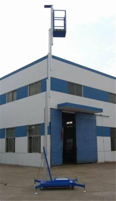 China Aluminum Double Mast Mobile Aerial Work Platform 10m Lifting Height for sale