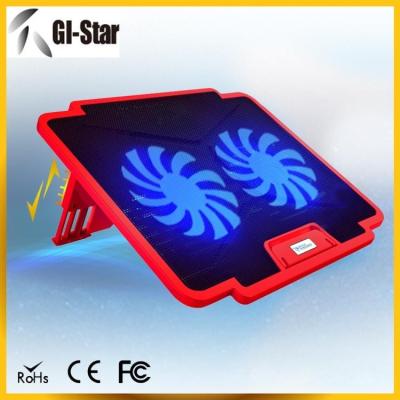 China 5 adjustable angles, 2 USB2.0 HUB, 2 fan ,Laptop coolers with different colors for sale