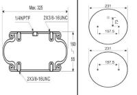 China Firestone Single Convoluted Air Spring W01-358-7008 for Industrial Machinery Vibration Control and Noise Reduction for sale