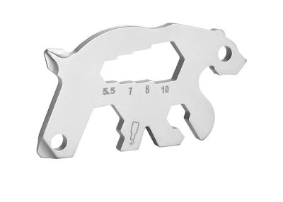 Cina 55MM Lightweight And Animal Design Metal Bottle Opener Durable Item Stainless Steel Multi-purpose EDC Tool Card in vendita