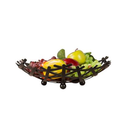 中国 オーダーメイド メタル家具 35*9CM ブロンズ 焼物 クリエイティブ アイアン アート フルーツ トレイ 販売のため