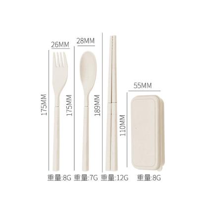 Cina Eco Wheat Straw Fiber Blue Foldable 3-PC Flatware Set Sustainable Tableware Accents Customizable and Reusable for Your Eco-Friendly Business in vendita