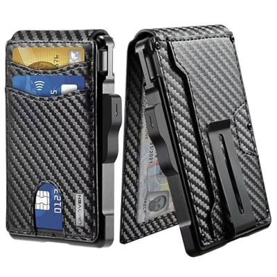 中国 11.2*7.4*1.7cm 黒 高容量 アルミ RFID カードホルダー 12 カードまで収納 ビジネス旅行に最適 高級デザイン 販売のため