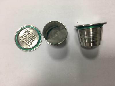 China CNC Lathe Machining SS304 Reusable Coffee Capsule / Coffee Filter Cup for sale
