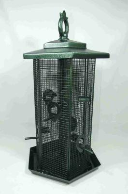 China OEM Die Casting Anti Squirrel Bird Feeder Zinc Ally Bird Feeding Tools for sale