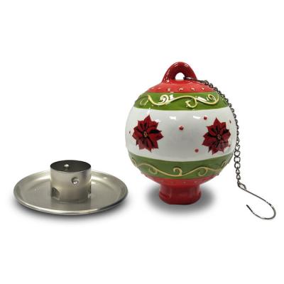 Cina Alimentatore ceramico all'aperto dell'uccello del metallo della palla di Natale con il piatto di timbratura placcato dell'alimento del ferro in vendita