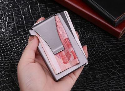 중국 패션 SGS 다중기능 알루미늄 지갑 카드 홀더 현금 클립 지갑 판매용