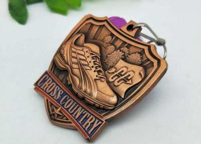 China Sandblasting Relief Zinc Alloy Metal Medal For Running Event for sale