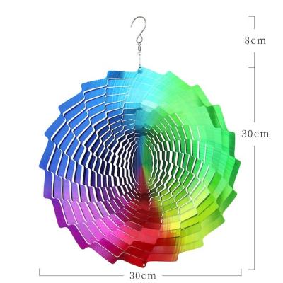 Cina Multi filatore d'acciaio stampato UV colorato del vento del giardino 30*30cm in vendita