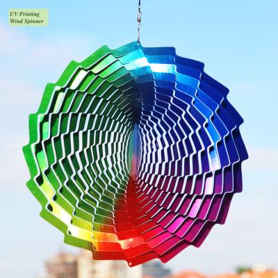 Cina Multi filatore d'acciaio stampato UV colorato del vento del giardino 30*30cm in vendita