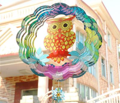 China Wind-Spinner-Stärke 0.5mm Owl Nordic Style Stainless Steels drehende zu verkaufen